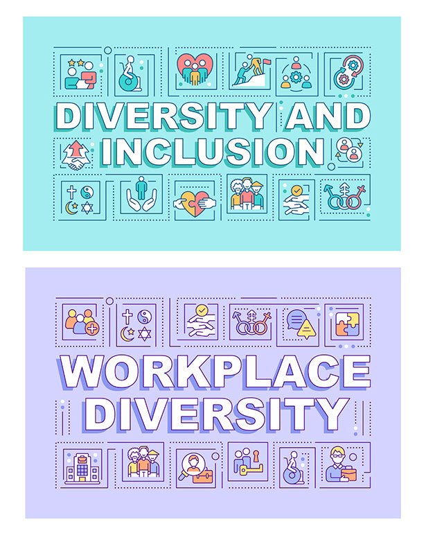 Diversity And Inclusion Word Concepts Banner Set Img Visuals