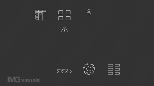 Animated diagrams white icons