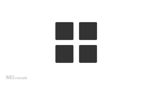 Animated splitting squares loader