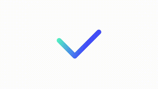 Animated checkmark gradient ui icon