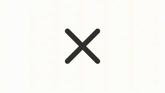 Animated cross linear ui icon