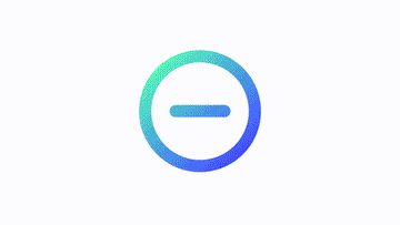 Animated deduction gradient ui icon