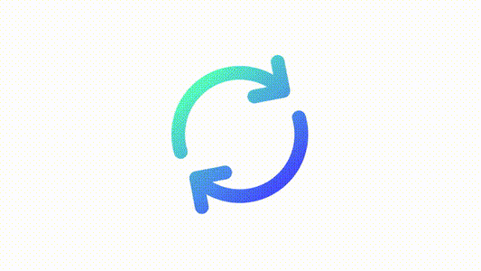 Animated exchange gradient ui icon