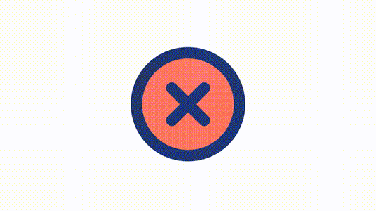 Animated failure sign color ui icon