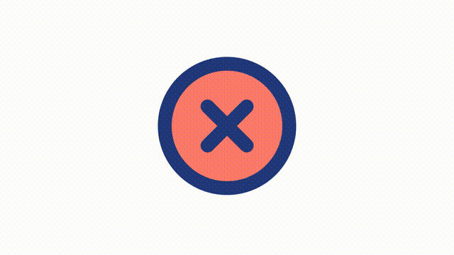 Animated failure sign color ui icon – IMG Visuals