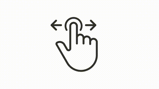 Animated horizontal move linear icon