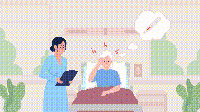 Animated inpatient care illustration
