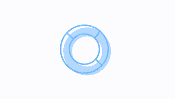 Animated lifebuoy icon