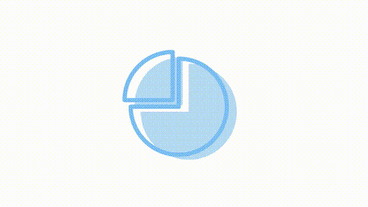 Animated pie chart icon