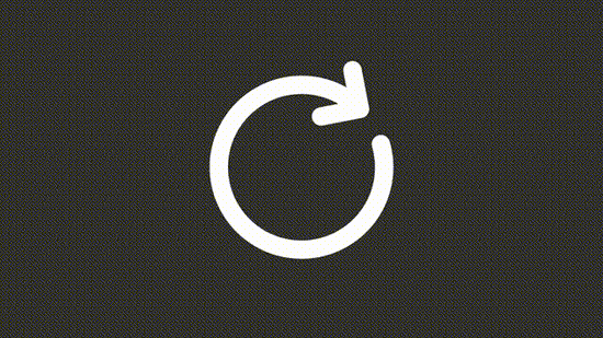 Animated refresh white line ui icon