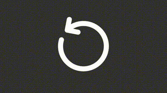 Animated restart white line ui icon