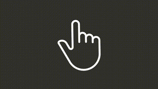Animated rotation white linear icon