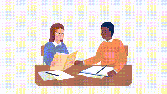 Animated study buddies characters