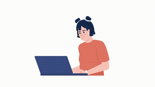 Animated studying girl character – IMG Visuals