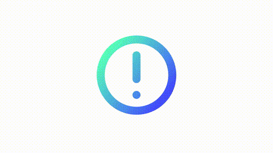 Animated warning gradient ui icon