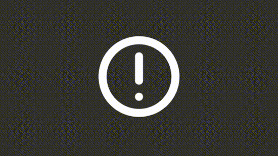 Animated warning white line ui icon