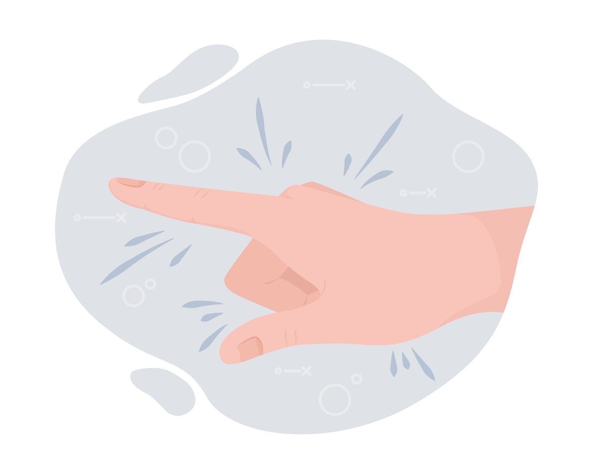 Body language symbols 2D vector isolated illustration set