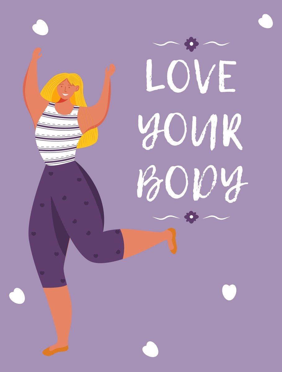 Body positive posters vector template set