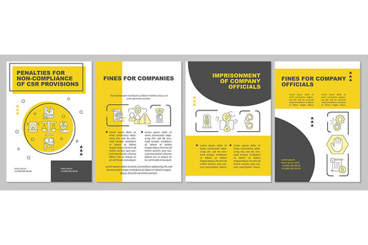 Corporate social responsibility activities brochure template