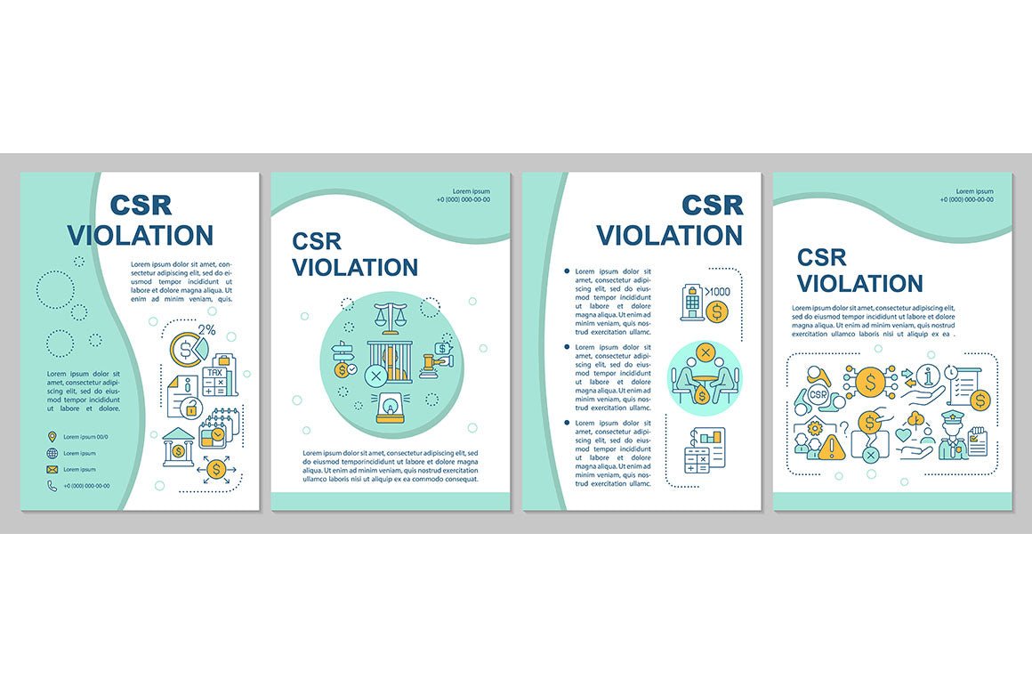 Corporate social responsibility activities brochure template