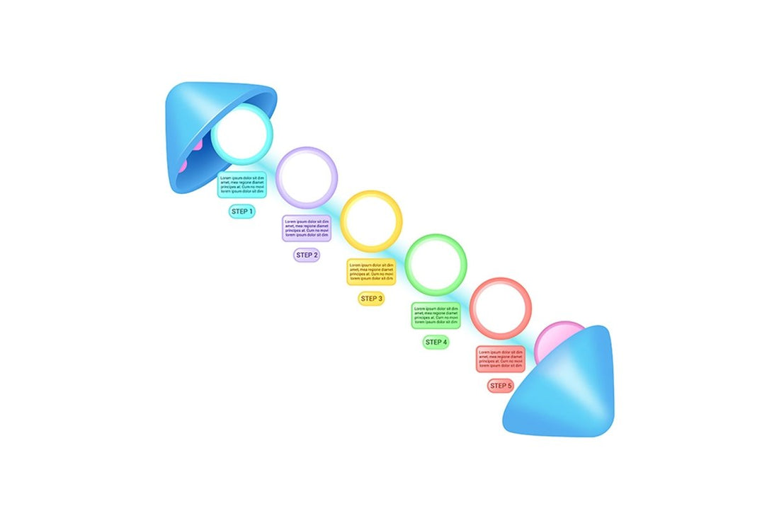 Creative colourful infographic chart design element set