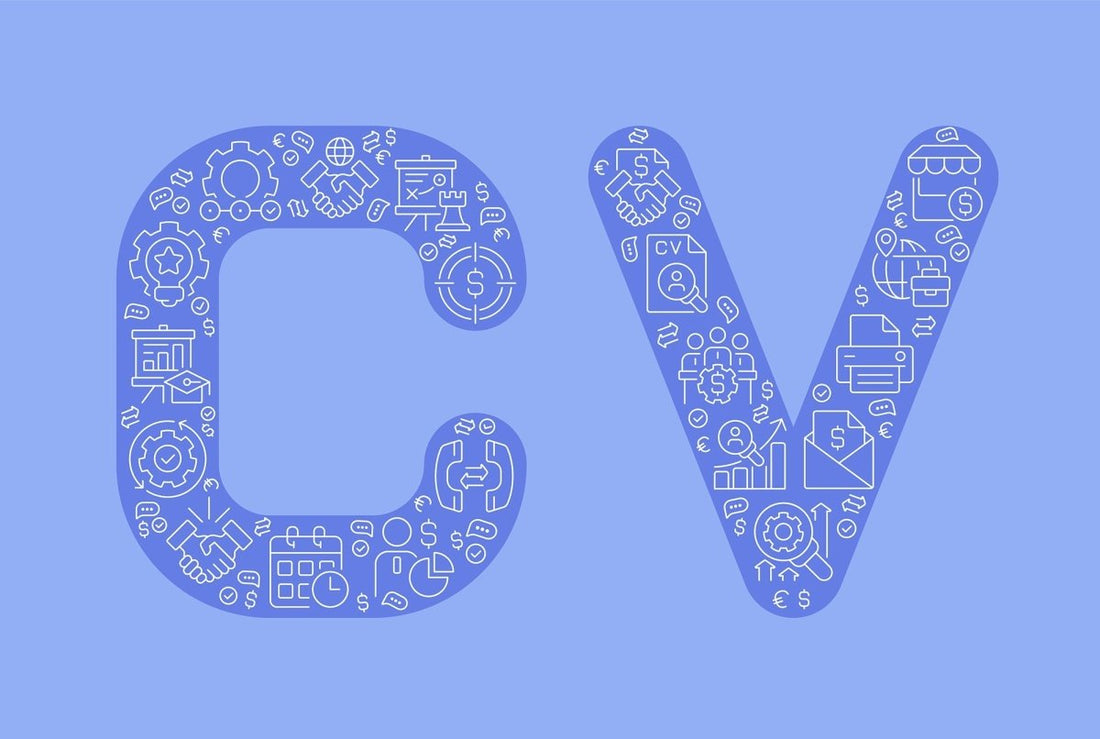 Curriculum vitae pixel perfect shaped concept filled with editable lin