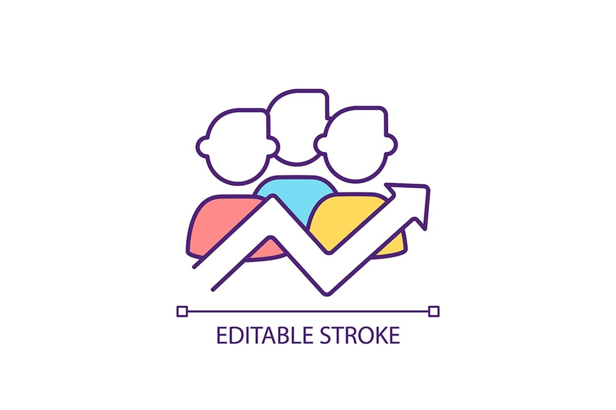 Employee productivity RGB color icon set