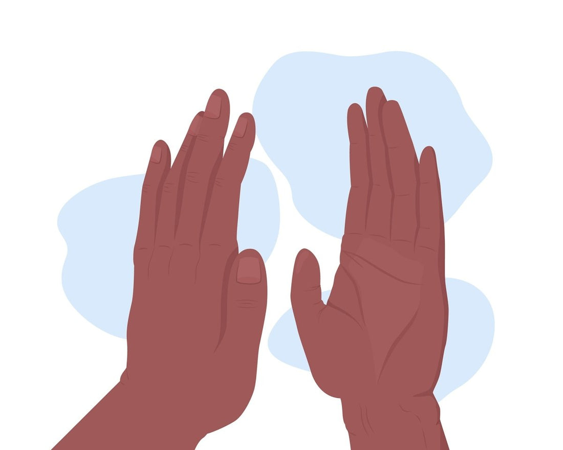 Handclap and fists 2D vector isolated illustration set