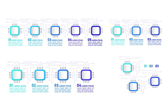 Infographic chart design element bundle