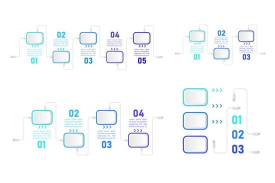 Infographic chart design element bundle