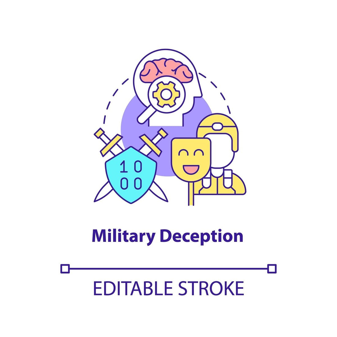 Military deception concept icon