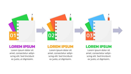 Note taking infographic chart design template bundle