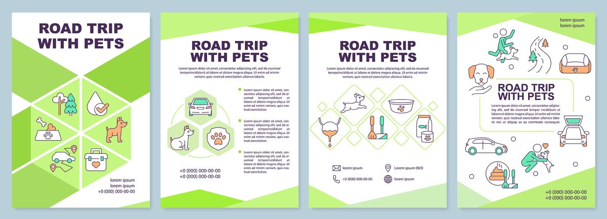 Road trip planning brochure template set – IMG Visuals